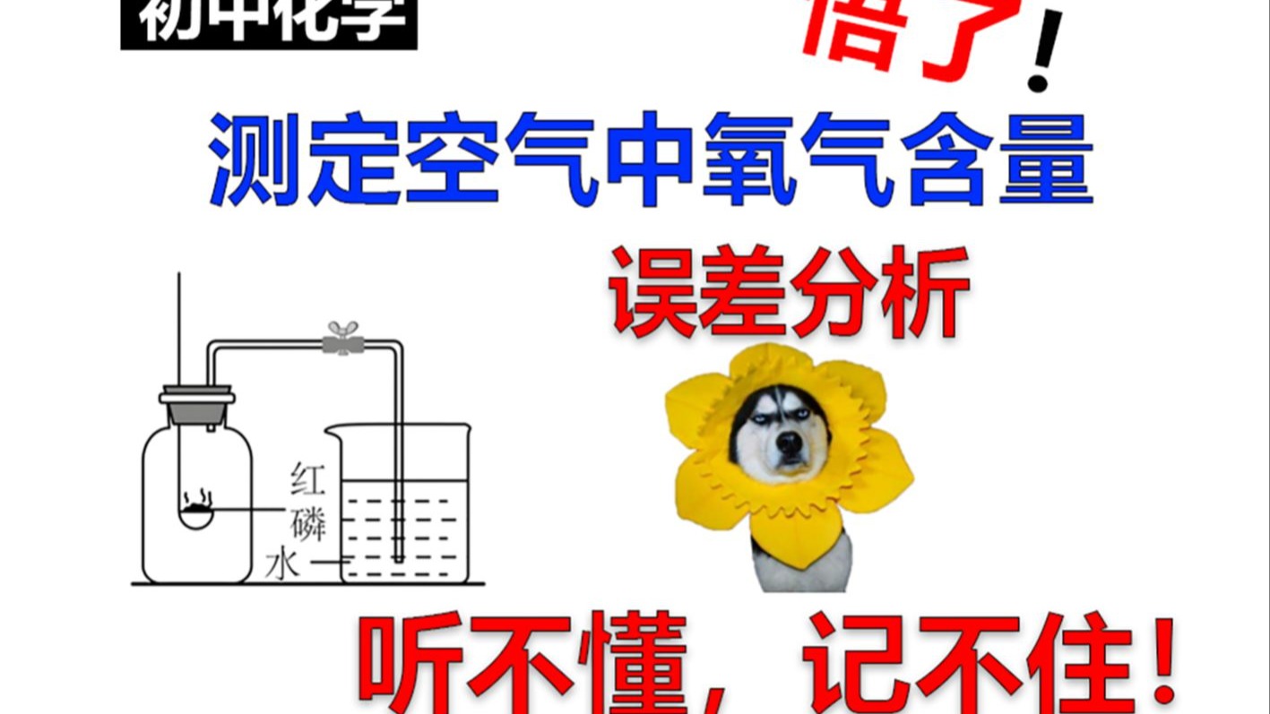 【瞬间记忆,超级简单】测定空气中氧气含量误差分析,简单到离谱!