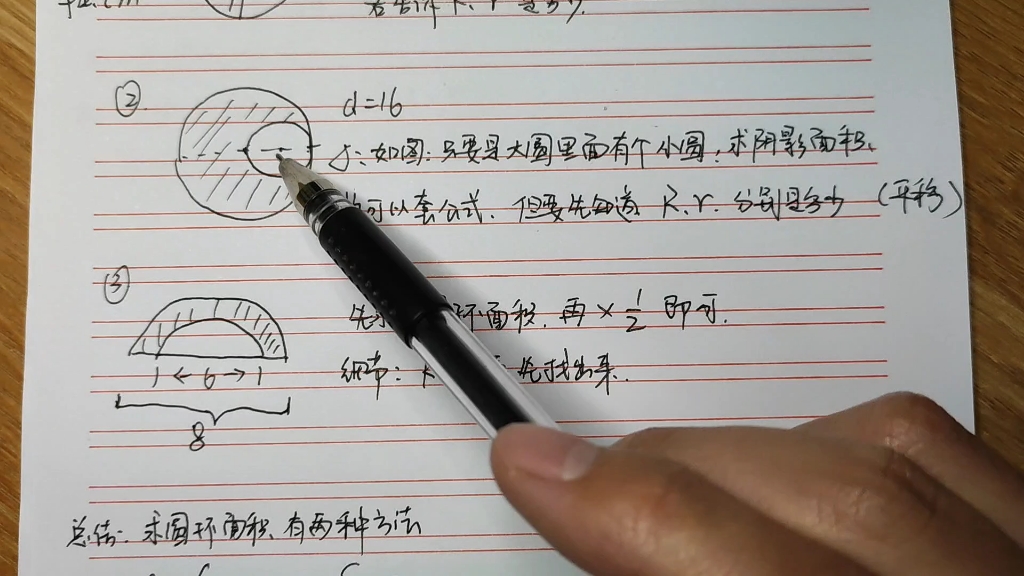 六数上,圆环的面积公式和两个规律