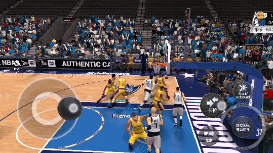 NBA2K20手游版王朝模式湖人客场第三节