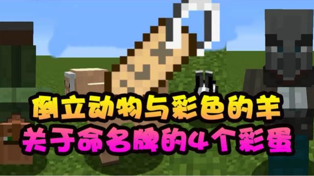 倒立动物与彩色的羊 我的世界MC关于命名牌的4个彩蛋