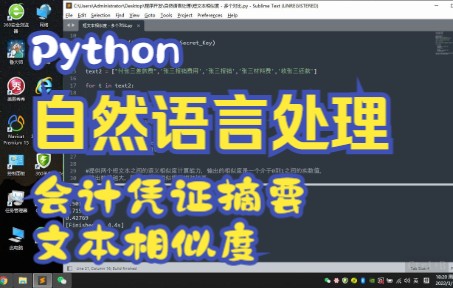 Python自然语言处理|会计凭证摘要文本相似度