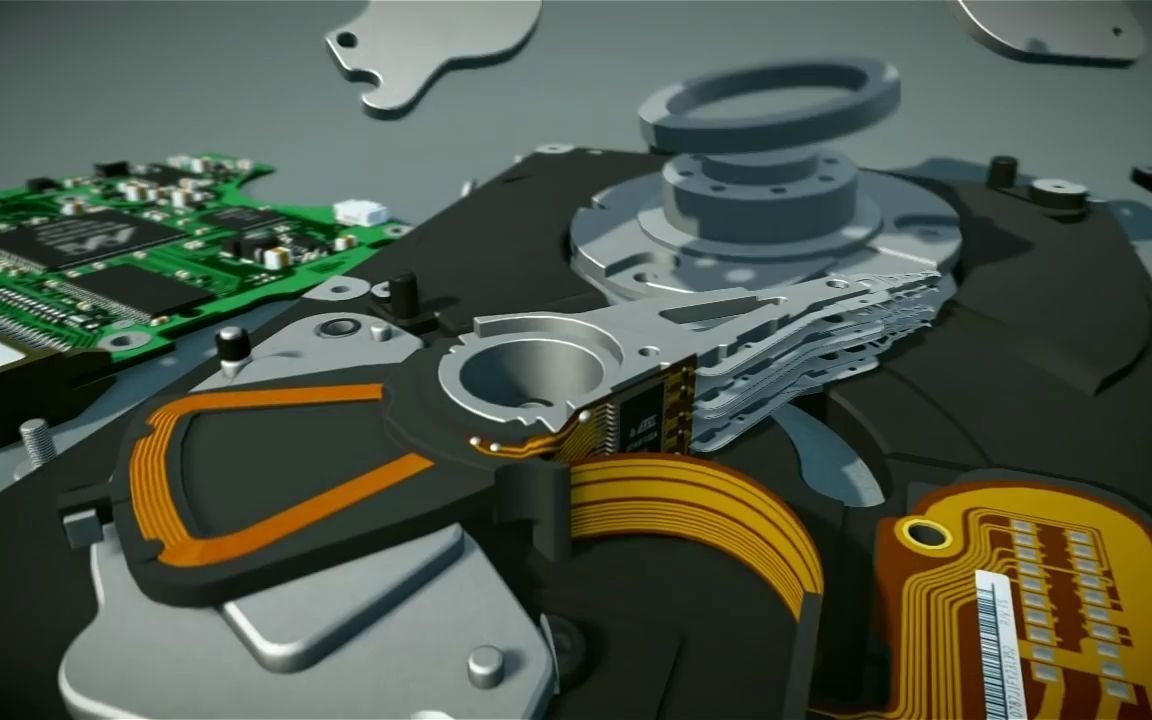 【油管搬运】机械硬盘内部结构3D动画