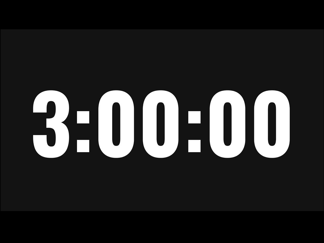 3小时倒计时 - 3 hour timer - 无水印