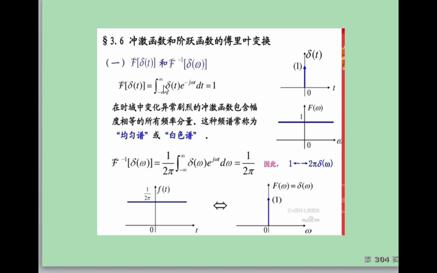 信号与系统(23)常见函数的傅里叶变换