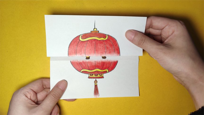教你如何用1分钟轻松简单画画灯笼,画法好学展开有趣元宵节快乐
