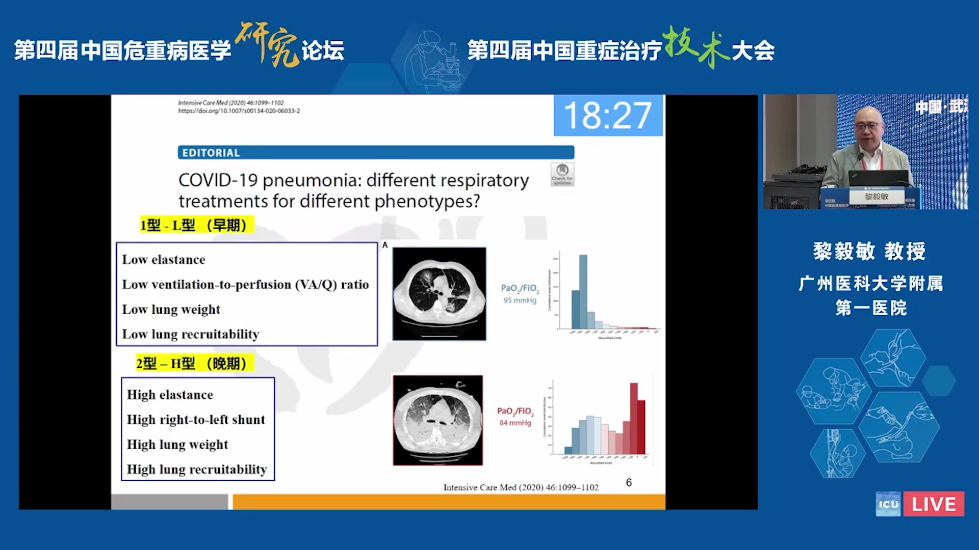 肺损伤的病理生理学基础 黎毅敏:国家呼吸医学中心