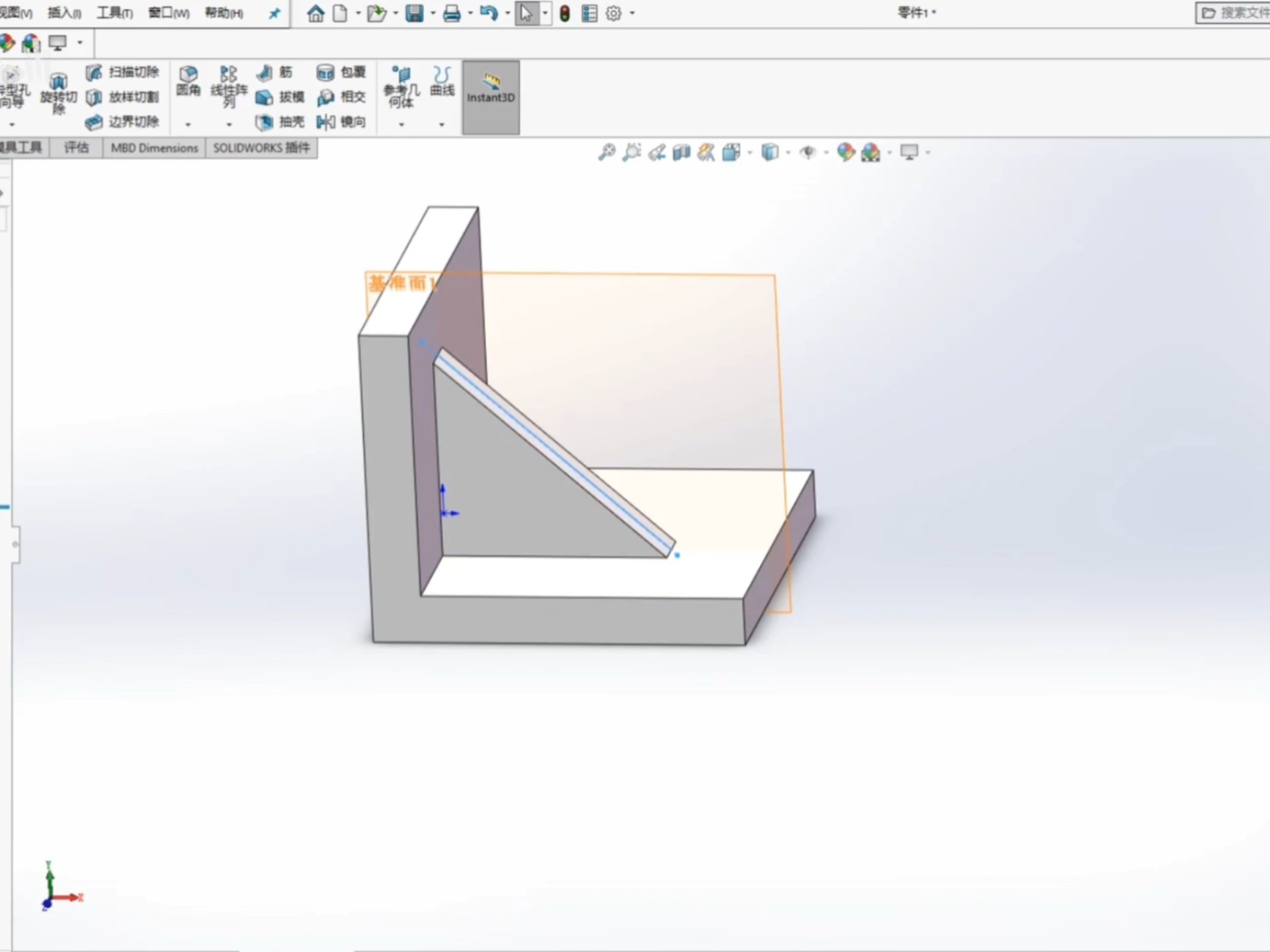 Solidworks入门练习实例4:加强筋的简单应用