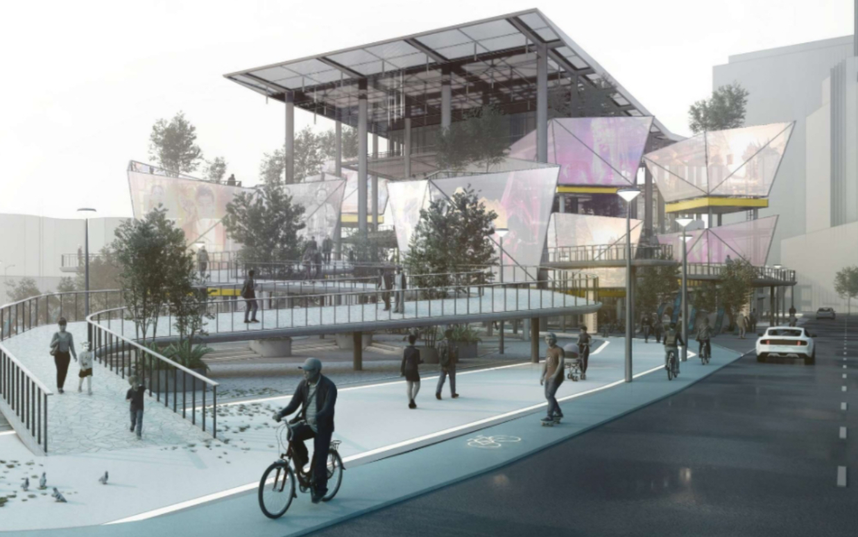 香港大学建筑作品集辅导:城市文化电影广场设计,重塑甘榜巴鲁的城市...