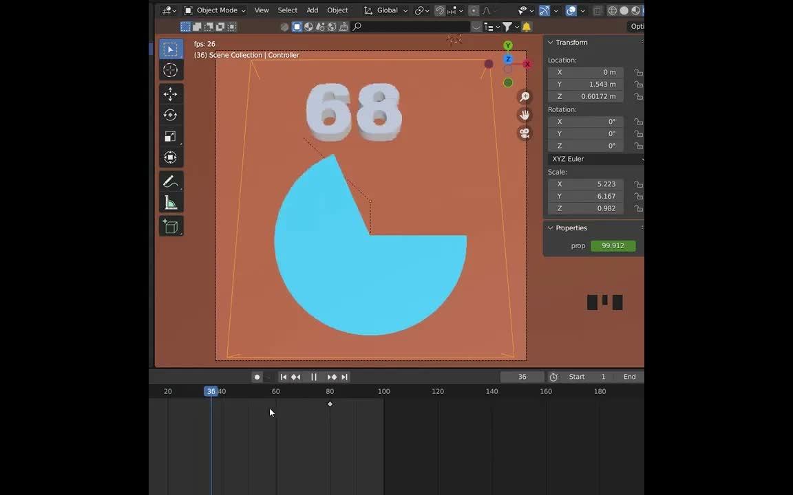...中带有文本动画的饼图,用于中级 #infographics 的信息图表 Blender