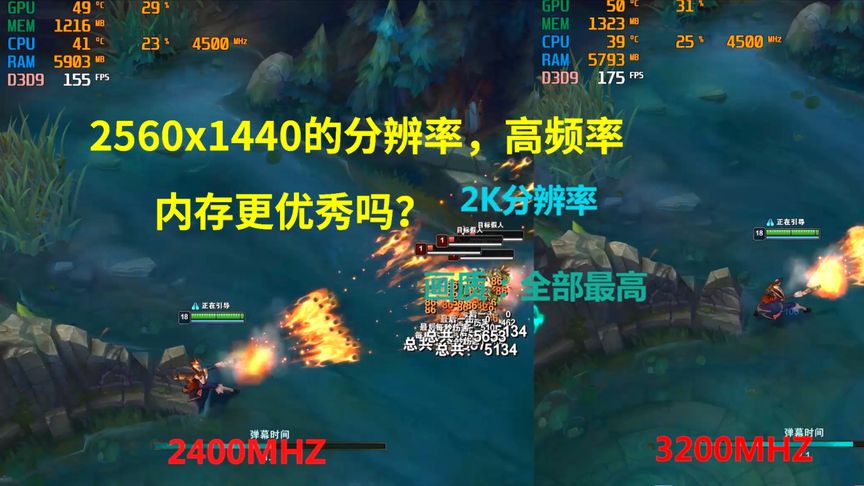 【亲身实测-内存篇#2】2K画质下,高频率内存更优秀吗?