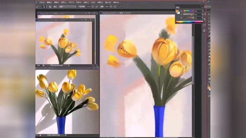 纯PS手绘!一幅美画是如何制作的