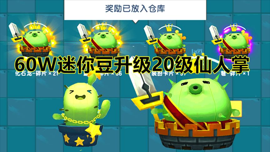 @迷你世界:家园果实仙人掌升级20级变大胖子!抽60W迷你豆升级了