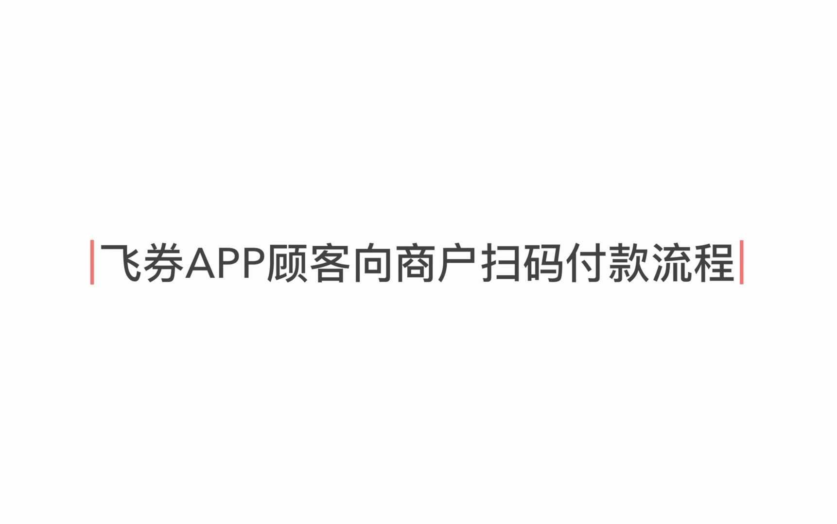 飞券APP-顾客向商户扫码付款流程