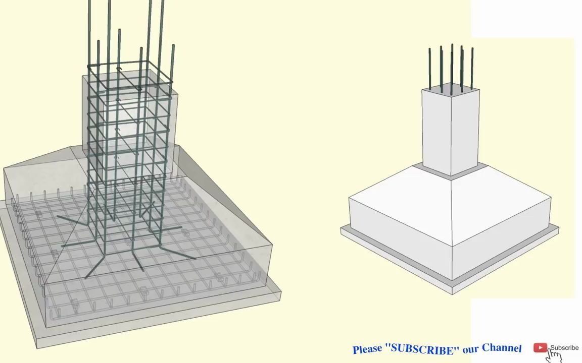 【搬运】--外国柱脚布筋3D动画展示【注意国内箍筋要135°】