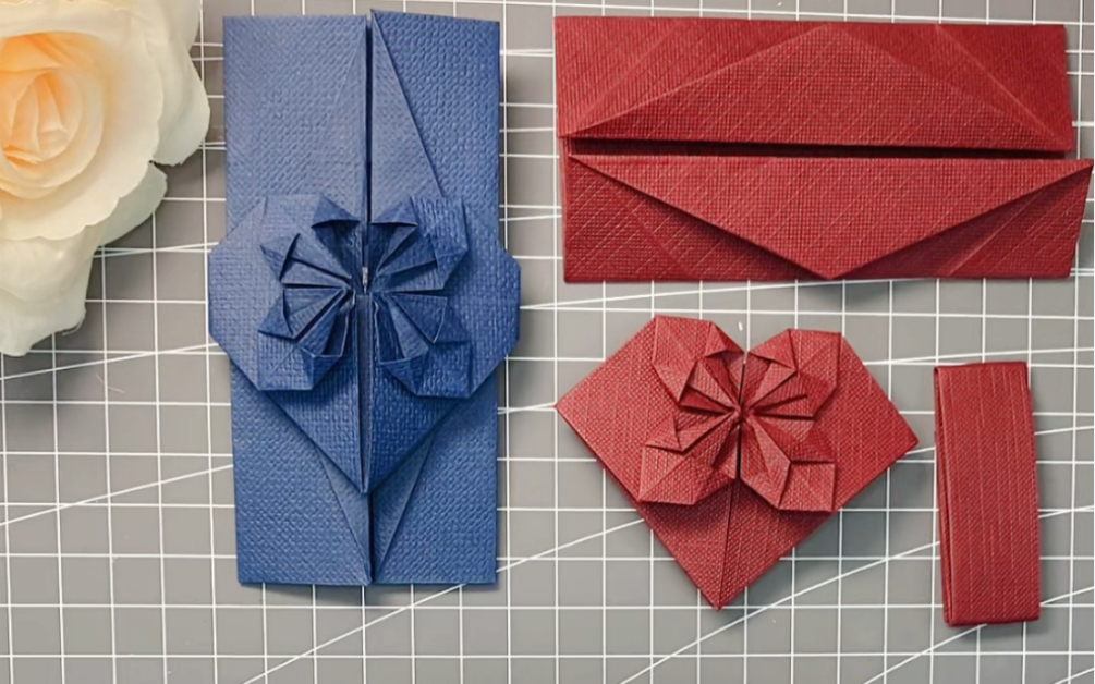 折纸爱心信封,七夕节把想说的话放在信封可好
