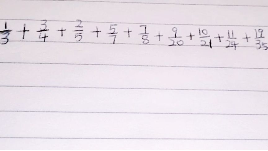 1/3+3/4+2/5+5/7+7/8+9/20+10/21+11/24+19/35=?简便计算