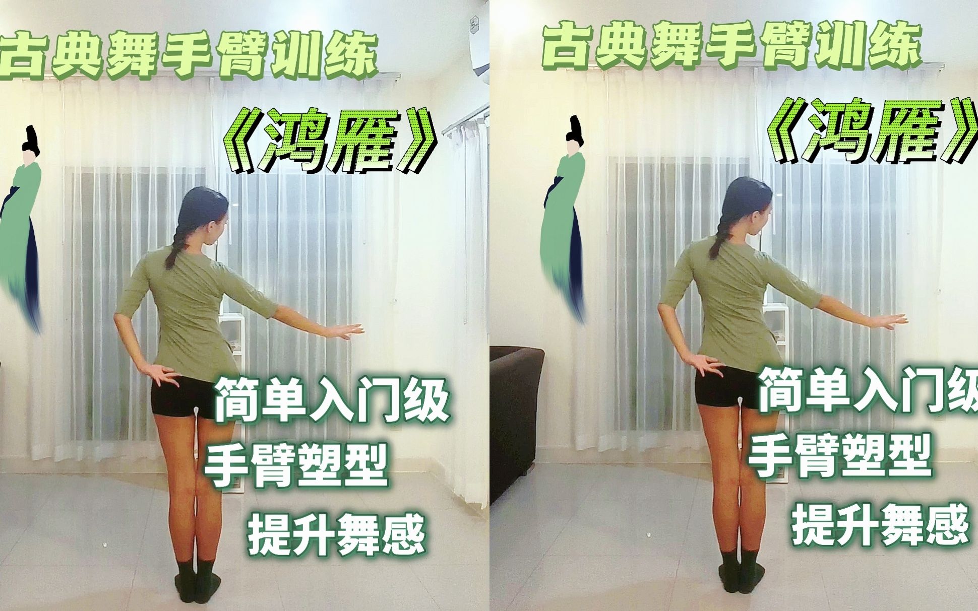 古典舞手臂练习《鸿雁》零基础手臂塑形!简单入门