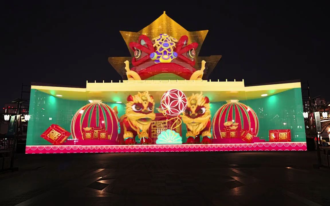 天津鼓楼灯光投影秀景区夜游夜市投影引流全息视频内容影像制作计 ...
