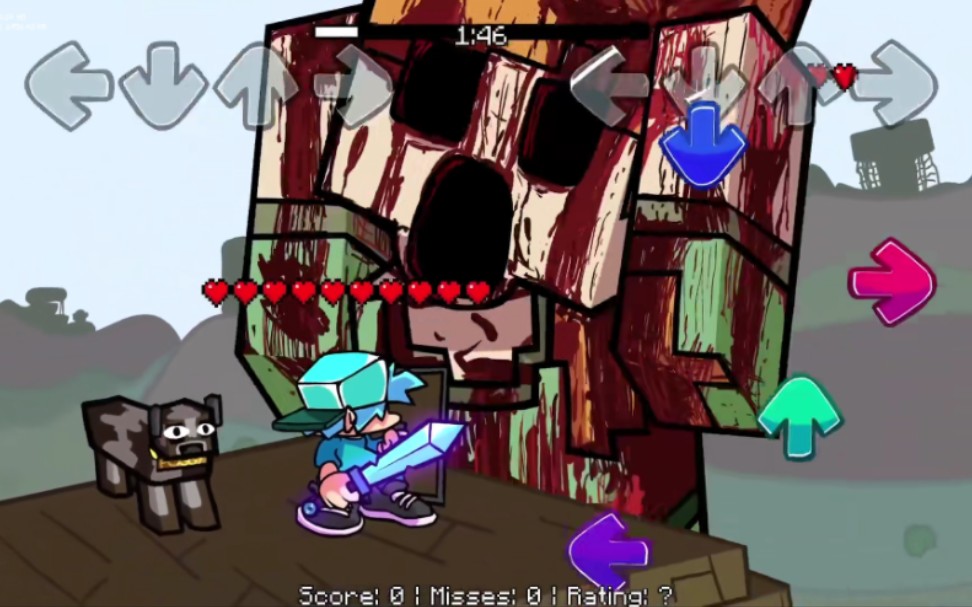 ...模组/4K高清】嗜血/FNF VS 巨型艾利克斯官方演示。_我的世界_演示