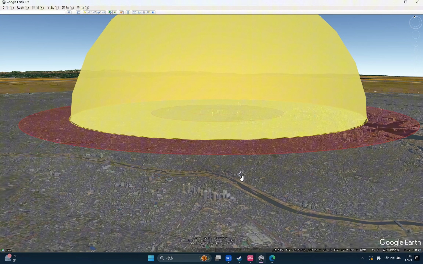 一亿吨级tnt当量核弹在东京爆炸的效果.