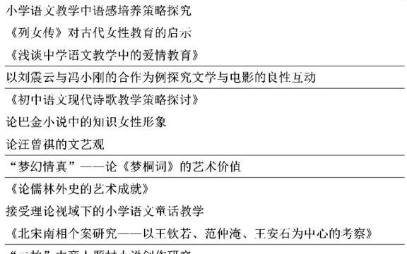 508_汉语言文学专业的毕业论文题目有哪些?仅供参考,具体根据老师...