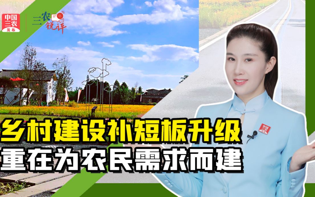 三农锐评丨乡村建设补短板升级,重在为农民需求而建