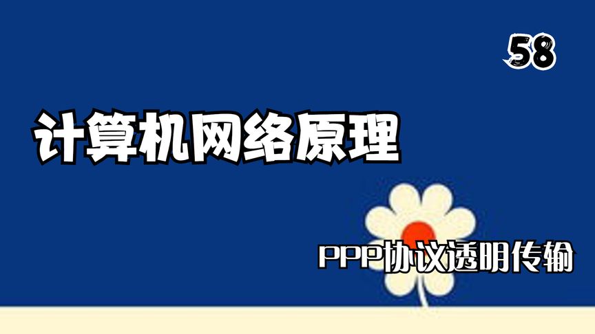 58.《计算机网络原理》-4-9PPP协议透明传输【转载】