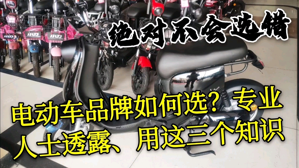 电动车品牌如何选择?专业人士透露,用这三个知识,绝对不会选错