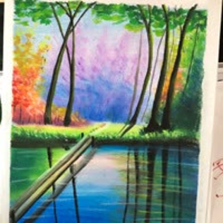 陈少速学油画棒