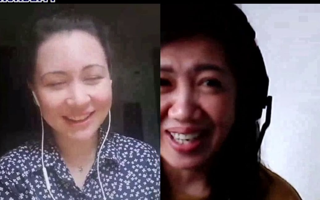 3D在线英语课堂实战--俄罗斯妹妹Tanya分别与Rylene和Rowena两位...