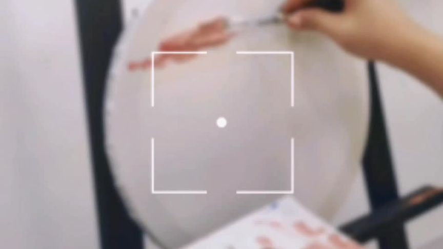 #丙烯画 #手绘 新买的石英砂画画特别好看,粉粉嫩嫩～