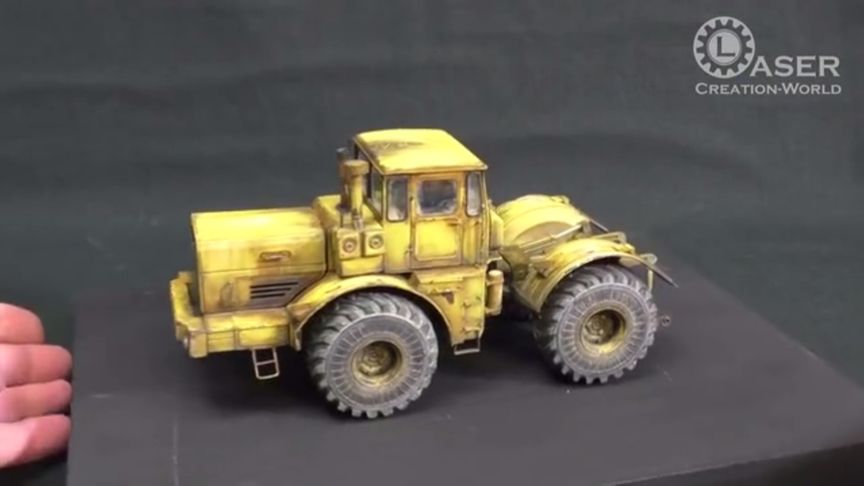 [刀战模型]树脂模型1/35比例K-700A重型工程拖车模型制作