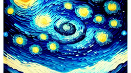 让ai创作各式各样的梵高的星空是什么样子?