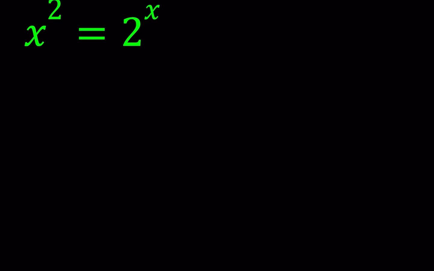一个极好的指数方程x^2=2^x
