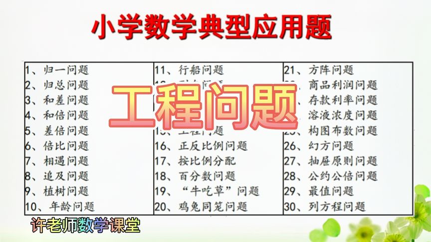 小学数学典型应用题专题《工程问题》:单位“1”是解题核心!