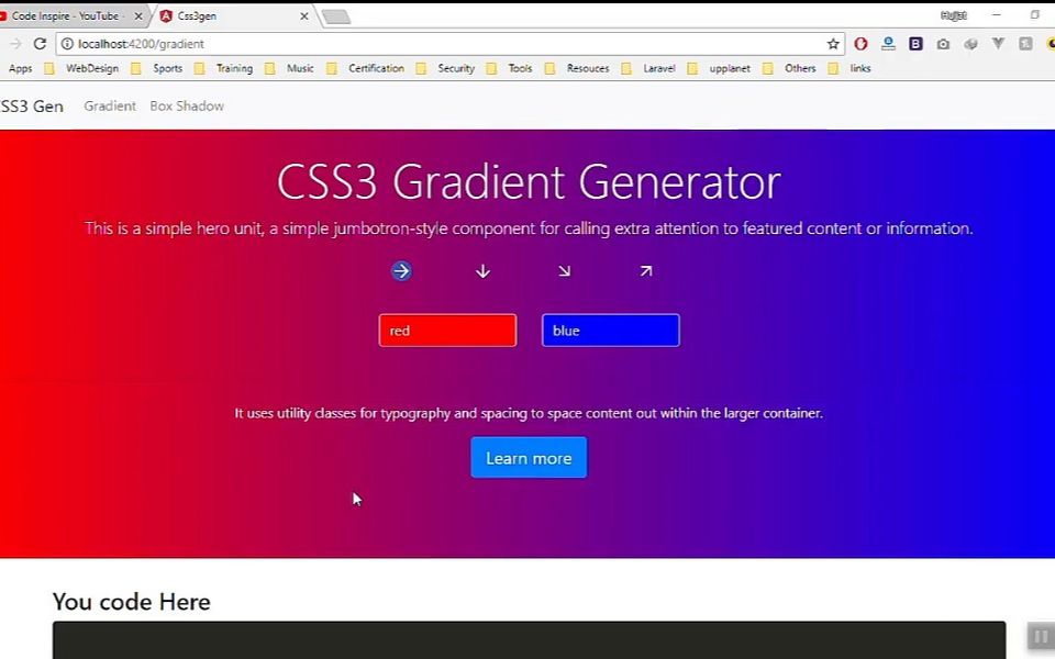 angular css代码生成器项目
