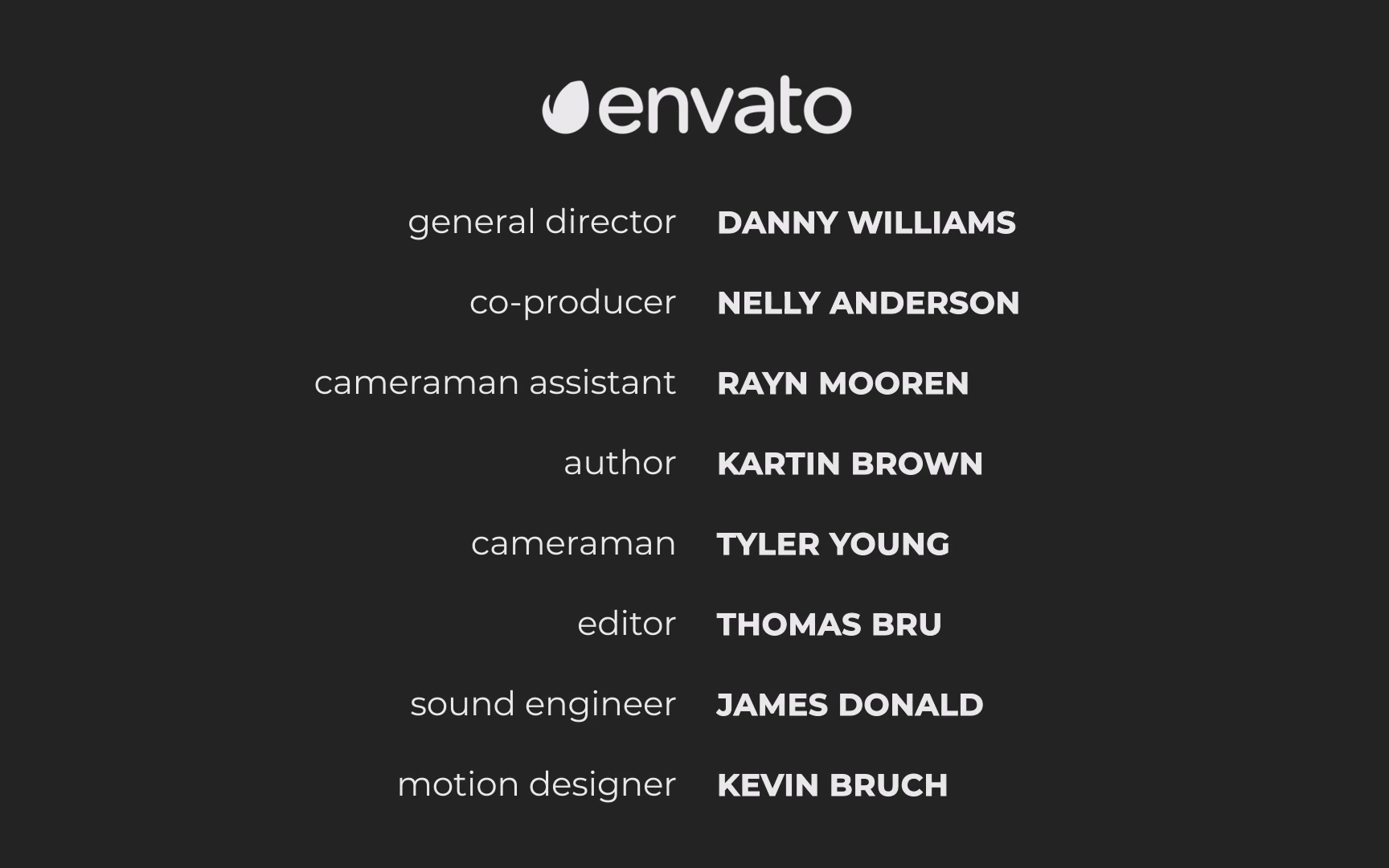 AE模板-演职人员名单表