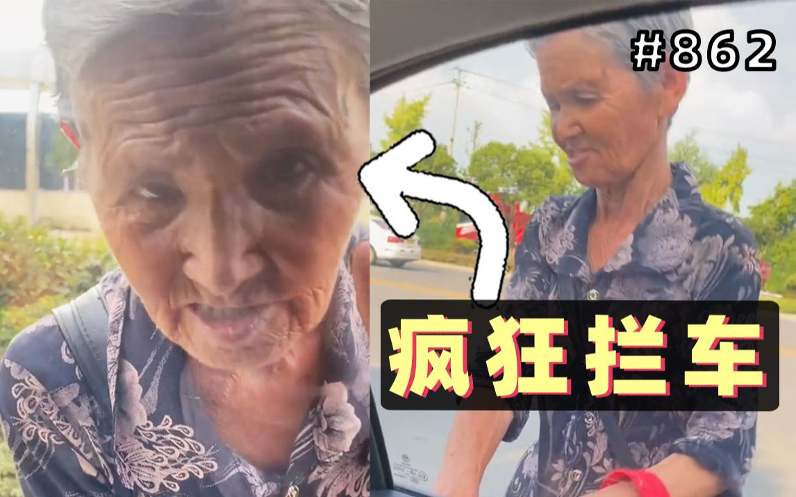 妹子正在模拟考科目三,老太太疯狂拦车要搭顺风车!【862期】