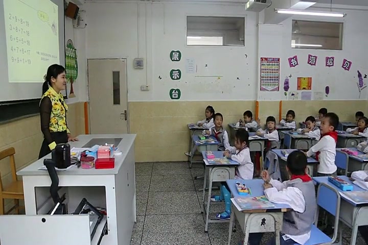 ...人教版小学数学一年级上册《9加几》-吕老师2优质课公开课教学视频