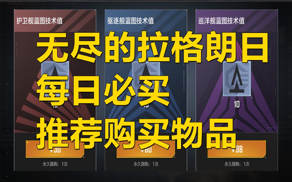 【无尽的拉格朗日】新手必读!每日必买与推荐购买的东西_实况