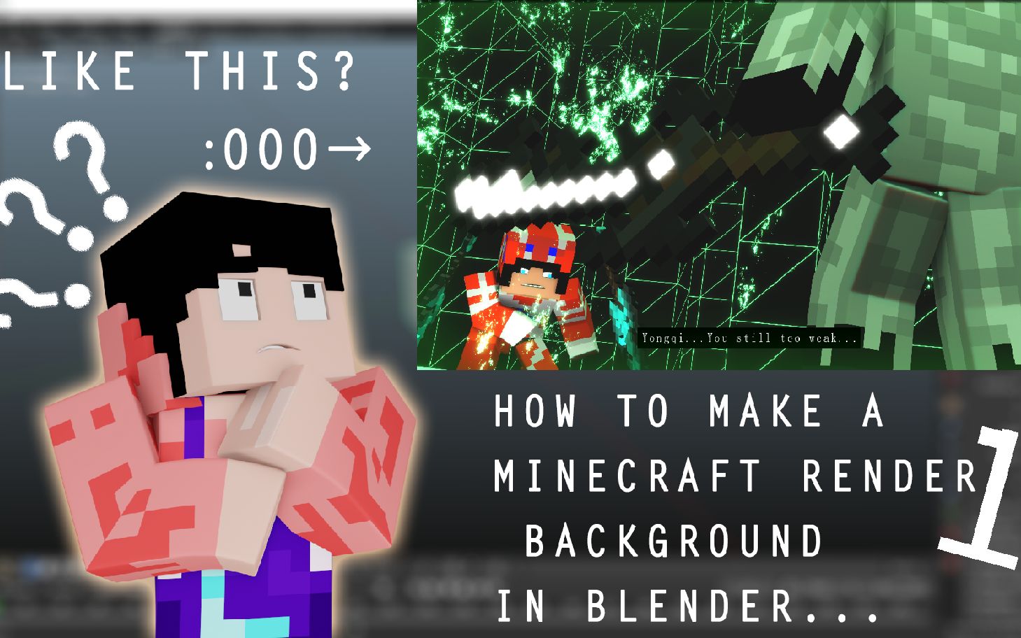【非常简单的小教程】如何在blender里做一个非常简单的minecraft我...