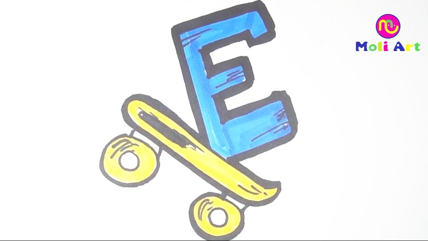 简笔画字母E简笔画图片大全儿童画幼乐园画画作业简笔画学英语