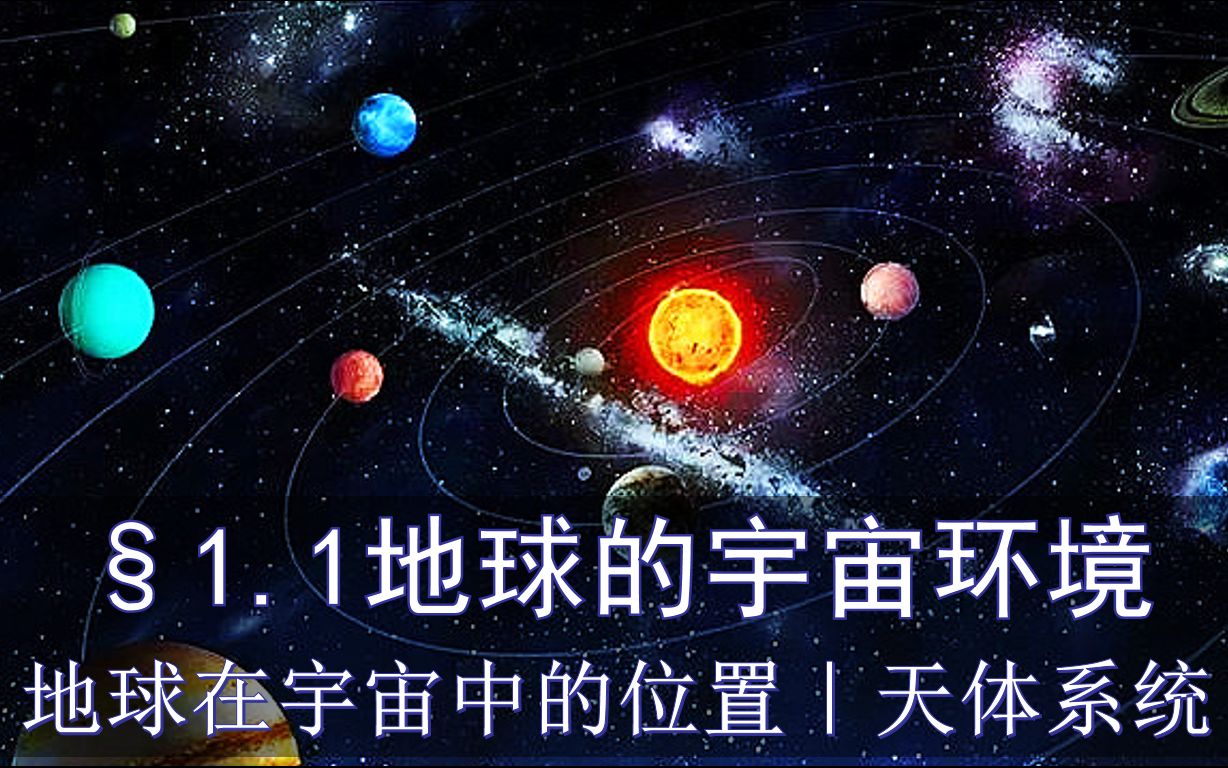 「高中地理必修1」1.1地球的宇宙环境|地球在宇宙中的位置|天体系统