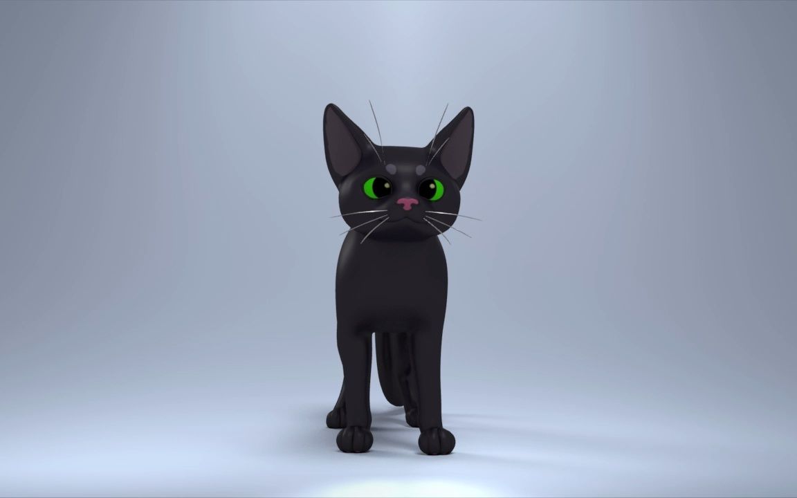 【带绑定】Maya稀有收藏资源:小猫咪