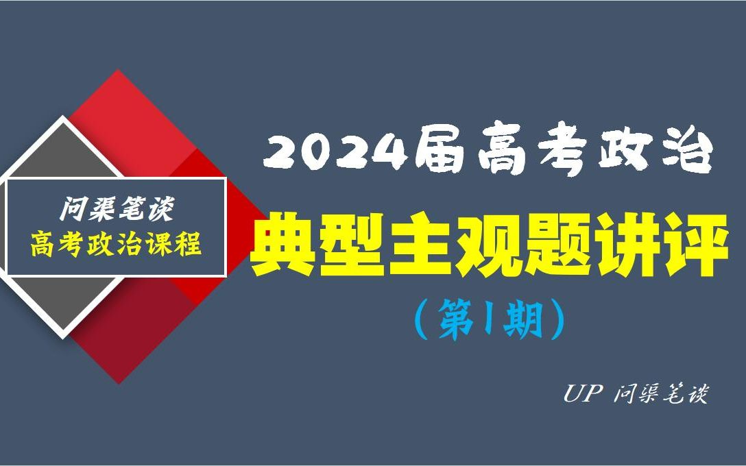 复习备考 | 2024届高考政治:典型主观题训练精讲(1),关注热点背景/术语...