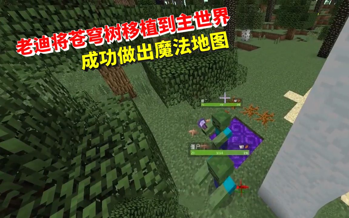 我的世界变形177:老迪将苍穹树移植到主世界,成功做出魔法地图