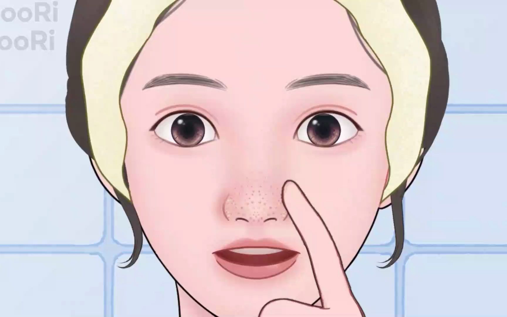 【沉浸式】化妆去除痤疮皮肤护理动画痤疮提取物疙瘩弹出