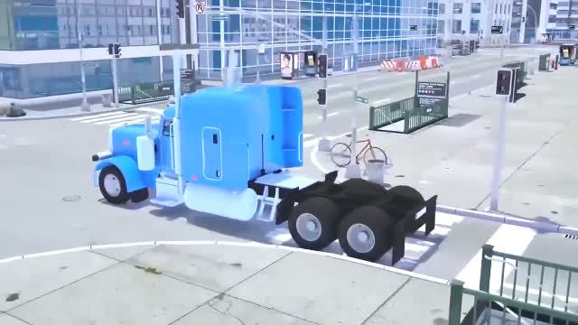 卡通小动画:几辆小车子艰难的爬行坡道,认识罐车,校车