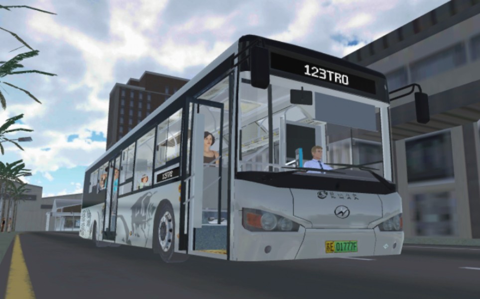 ...6129GAHEVC5K昆山公交涂装试跑123TRO (大站车) TP线路倍速POV