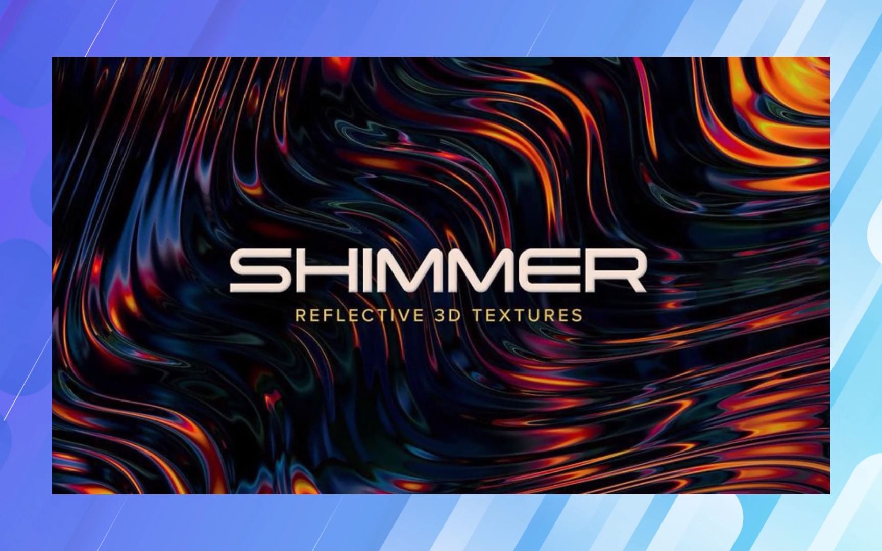 彩色流动金属质感3D纹理PS海报平面设计背景图片素材